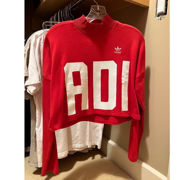adidas Originals | Sweaters | Adidas Original High Neck Cropped Sweater ...